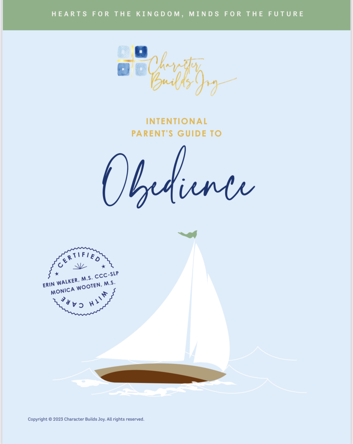 Setting the Stage for Obedience | Character Builds Joy